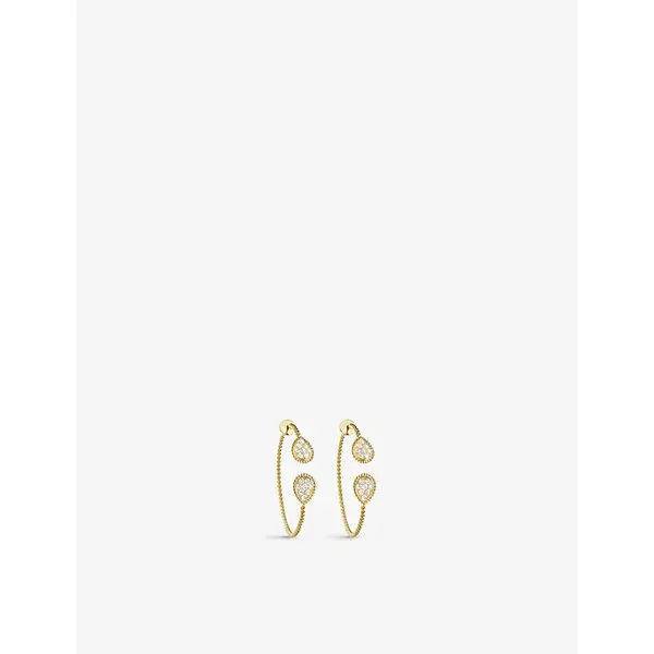 Boucheron Serpent Bohème Diamond Hoop Earrings - Gold