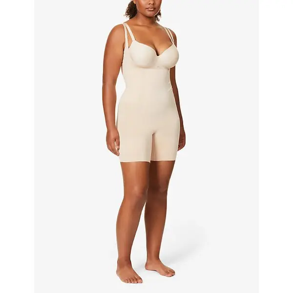 Spanx Sculpt™ Oncore Open-bust Mid-thigh Bodysuit - Soft Nude