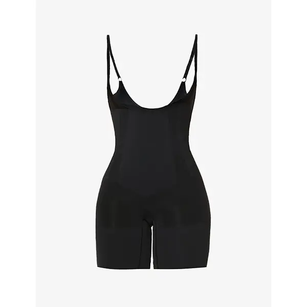 Spanx Sculpt™ Oncore Open-bust Mid-thigh Bodysuit - Very Black
