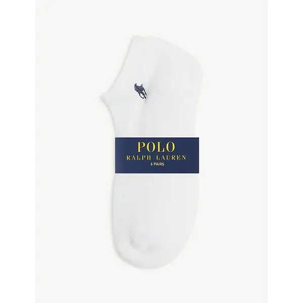 Polo Ralph Lauren Pack Of Six Woven Socks - White