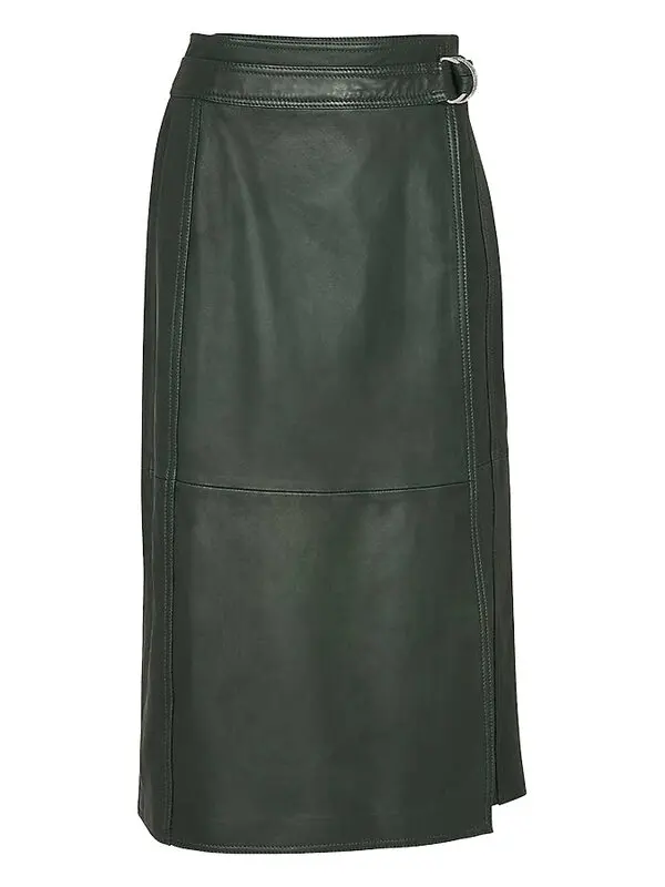 Whistles Selina Panelled Leather Midi Skirt