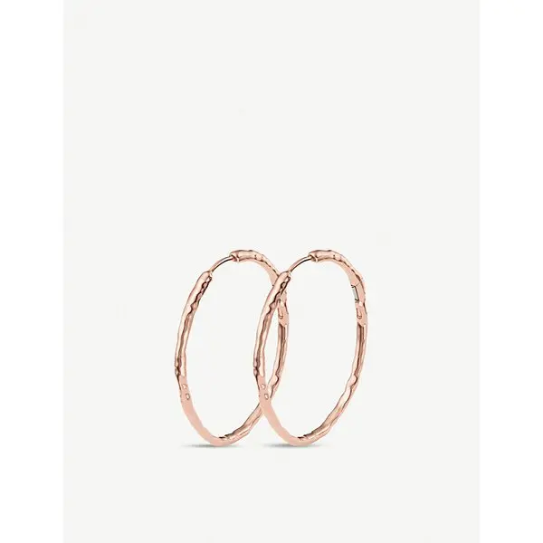Monica Vinader Siren Large Hoop Earrings - 18ct Rose Gold
