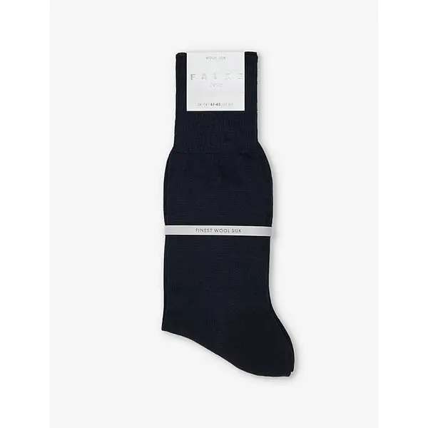 Falke No.3 Wool-silk Socks - 6370 Dark Navy