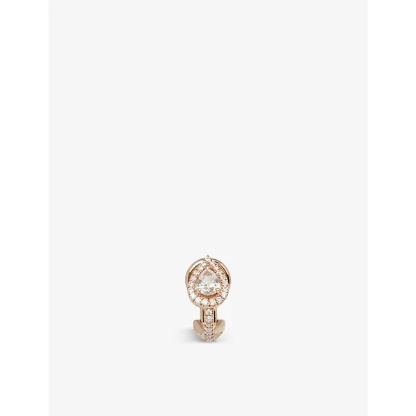 Messika My Twin 18ct Rose-gold And 0.25ct Pear-cut Diamond Single Clip Earring - Pink Gold