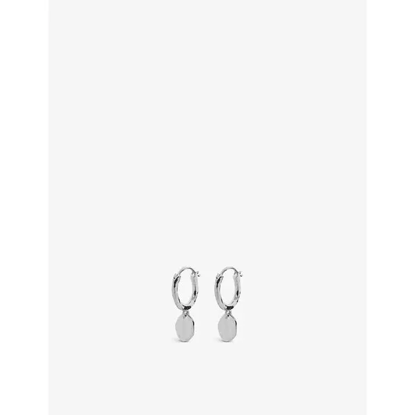 Monica Vinader Sterling Siren Muse Disc Mini Drop Earrings - Silver