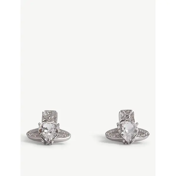 VIVIENNE WESTWOOD Ariella Orb Stud Earrings - Crystal/rhodium