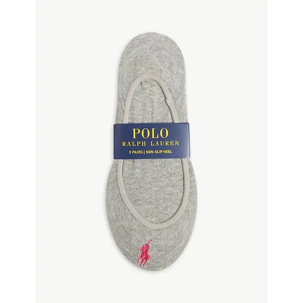 Polo Ralph Lauren Set Of Three Liner Socks - Black White Grey