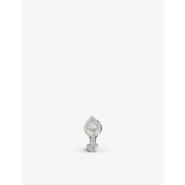 Messika My Twin 18ct White-gold And 0.25ct Pear-cut Diamond Single Clip Earring - White Gold