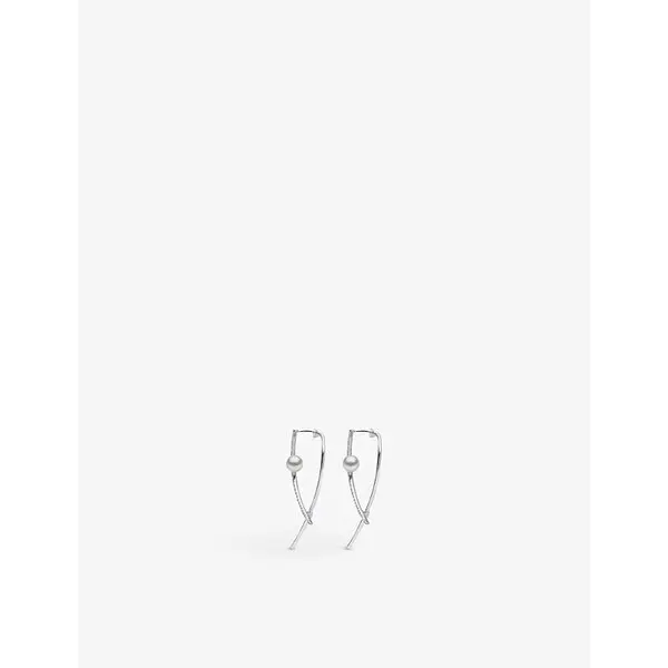 Yoko London 18ct Diamond And Pearl Drop Earrings