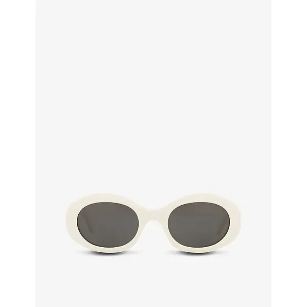 Celine Cl40194u Oval Sunglasses - White