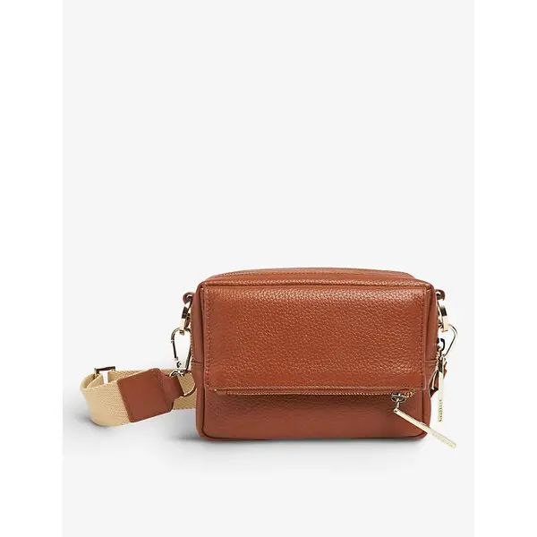 Whistles Bibi Leather Cross Body Bag - Tan