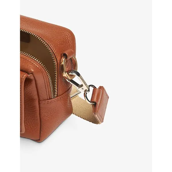 Whistles Bibi Leather Cross Body Bag - Tan