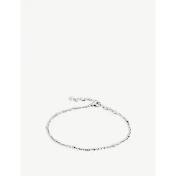 Monica Vinader Fine Beaded Sterling Chain Bracelet - Silver