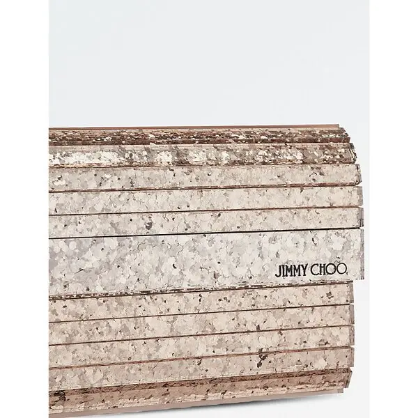 JIMMY CHOO Sweetie Glitter Acrylic Clutch - Ballet Pink