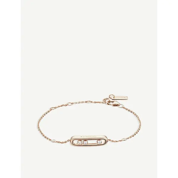 Messika 18ct Rose-gold And Diamond Bracelet - Pink