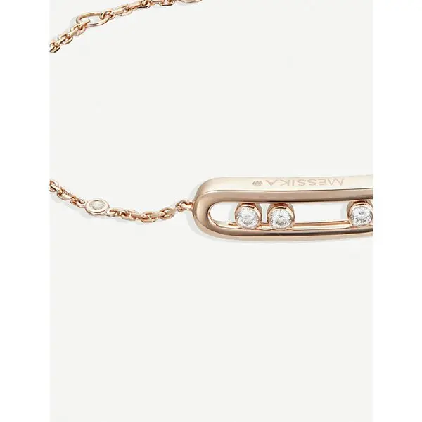 Messika 18ct Rose-gold And Diamond Bracelet - Pink