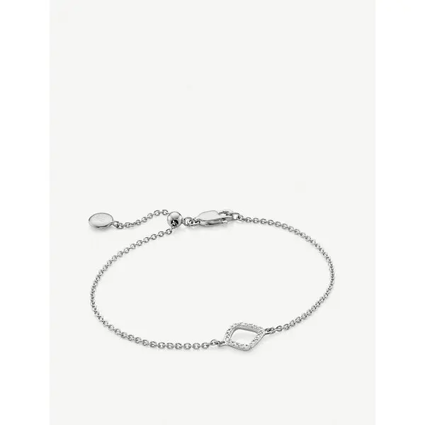 Monica Vinader Riva Mini Kite Diamond Bracelet - Sterling Silver