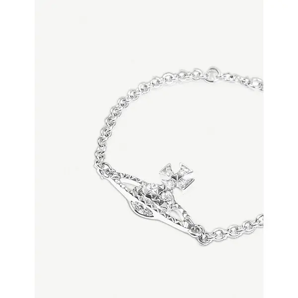 VIVIENNE WESTWOOD Mayfair Bas Relief Bracelet - Crystal/rhodium