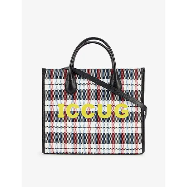 Gucci Iccug Canvas And Leather Tote Bag