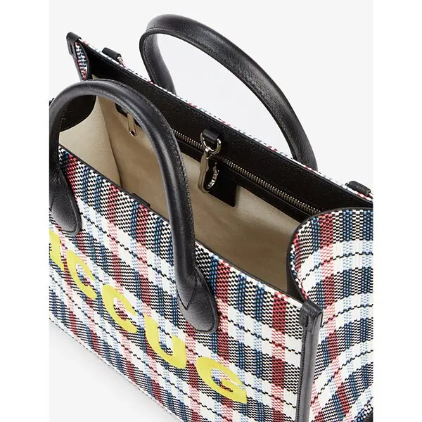 Gucci Iccug Canvas And Leather Tote Bag