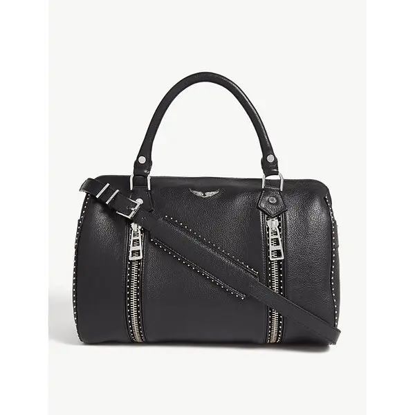 Zadig&Voltaire Sunny Studded Leather Bowling Bag - Noir