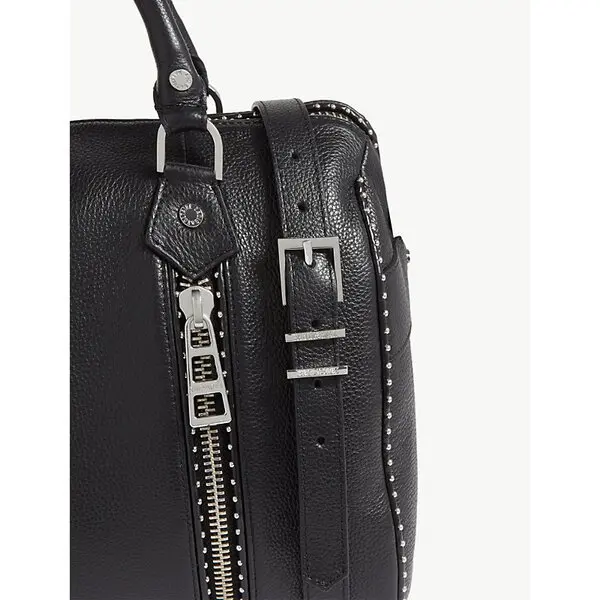 Zadig&Voltaire Sunny Studded Leather Bowling Bag - Noir