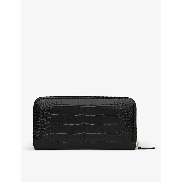 Whistles Crocodile-embossed Leather Purse