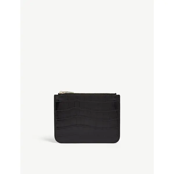 Maje Suzon Croc-embossed Leather Card Case - Selfridges Says