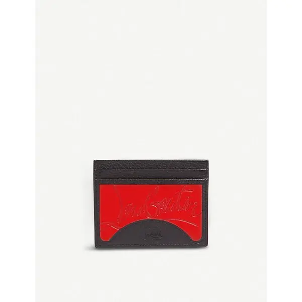 CHRISTIAN LOUBOUTIN Kios Leather Cardholder - Loubi/black