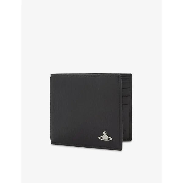 VIVIENNE WESTWOOD Milano Grained Leather Billfold Wallet - Black