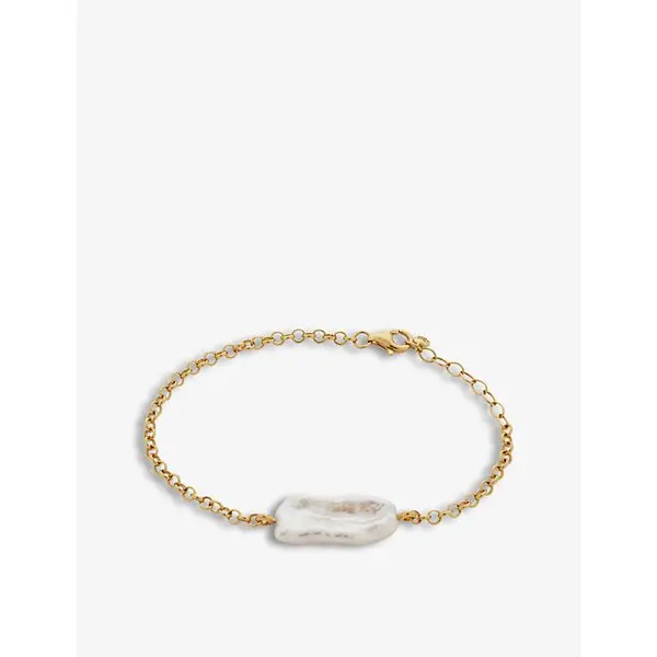 Monica Vinader Nura Biwa Pearl Bracelet - White