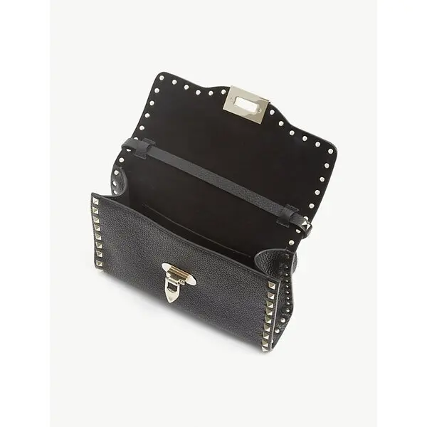 Valentino Garavani Rockstud Leather Satchel - Black