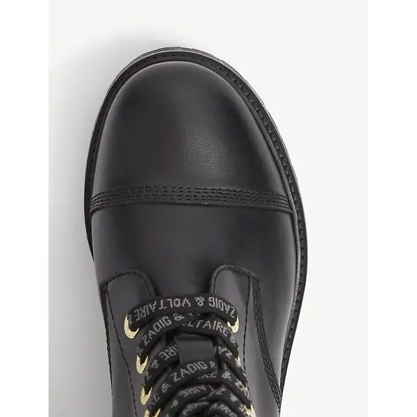 Zadig&Voltaire Joe Logo-lace Leather Ankle Boots