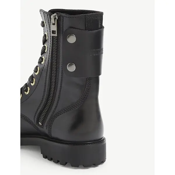 Zadig&Voltaire Joe Logo-lace Leather Ankle Boots