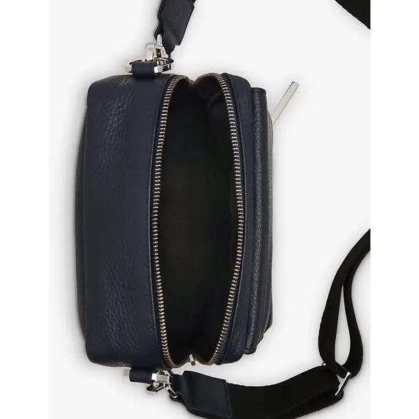 Whistles Bibi Leather Cross Body Bag - Navy