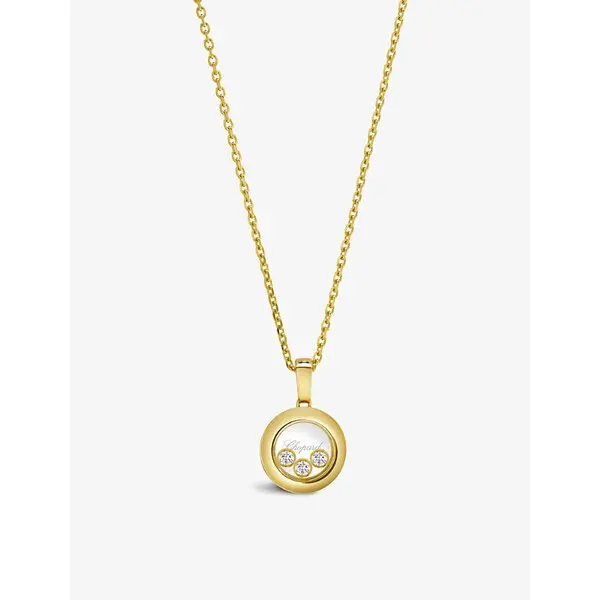 Chopard Happy Diamonds 18ct Yellow-gold And 0.15ct Diamond Pendant Necklace - Yellow Gold