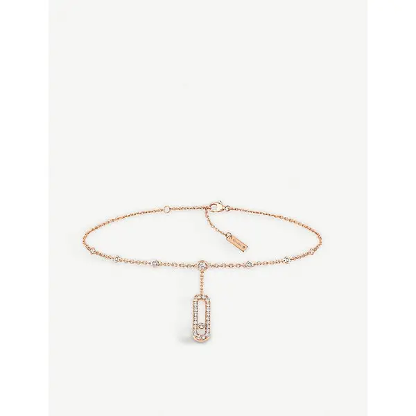 Messika Move Uno Rose Gold Diamond Anklet - Pink Gold