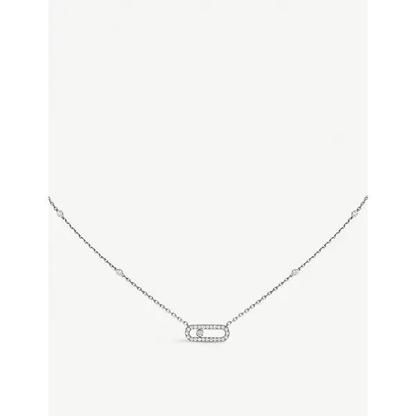 Messika Move Uno 18ct -gold And Diamond Necklace - White