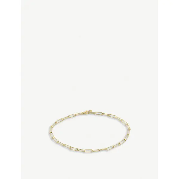 Monica Vinader Alta Textured Vermeil Sterling Silver Anklet - Gold