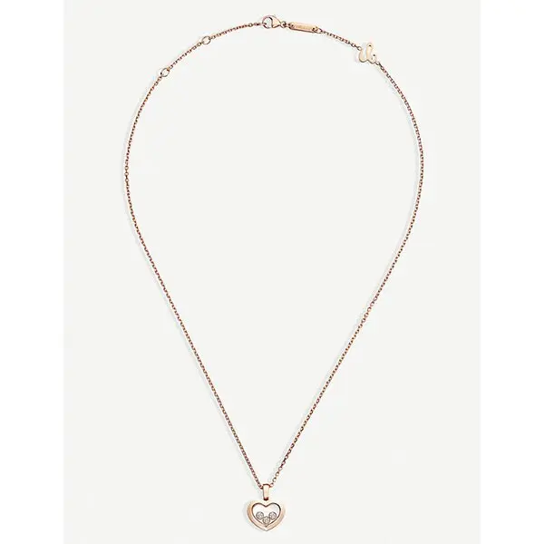 Chopard Happy Diamonds Icons 18ct Rose- And Diamond Pendant