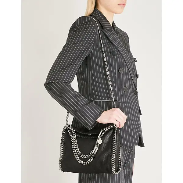 Stella McCartney Mini Falabella Woven Tote Bag - Black