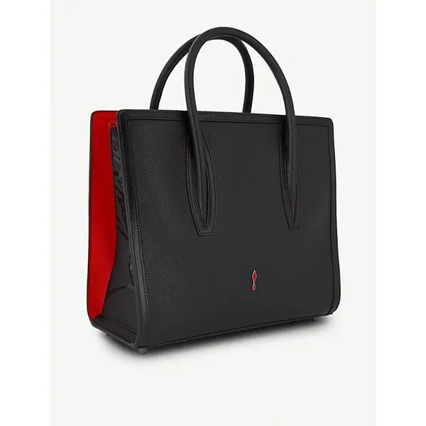 CHRISTIAN LOUBOUTIN Paloma S Medium Loubinthesky Leather Tote Bag - Black/ultra