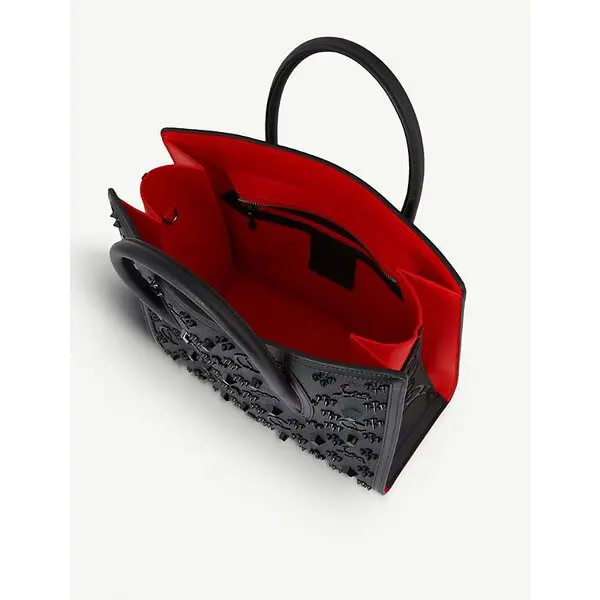 CHRISTIAN LOUBOUTIN Paloma S Medium Loubinthesky Leather Tote Bag - Black/ultra