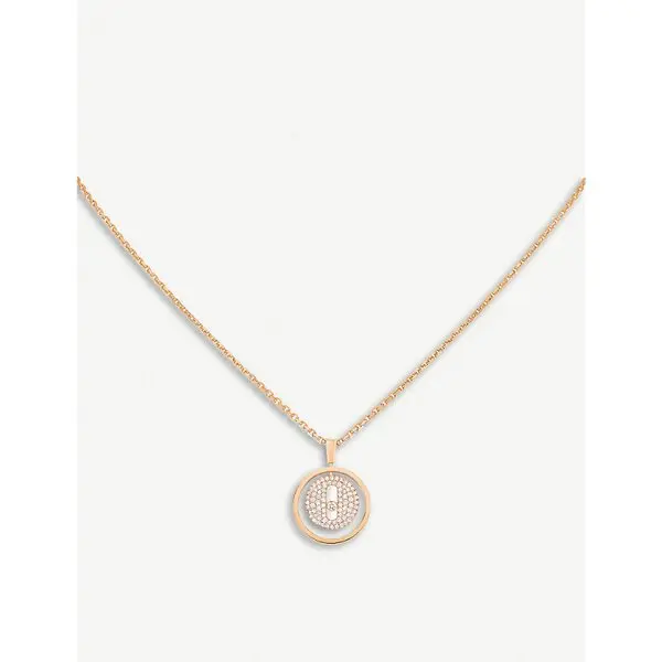 Messika 18ct Rose Gold And Diamond Lucky Move Necklace - Pink Gold