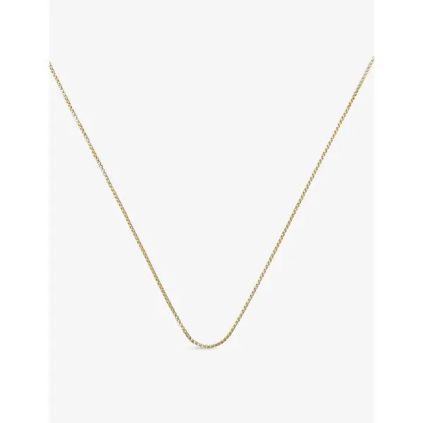 Monica Vinader Fine Oval Box 18ct Yellow-vermeil Chain - Gold