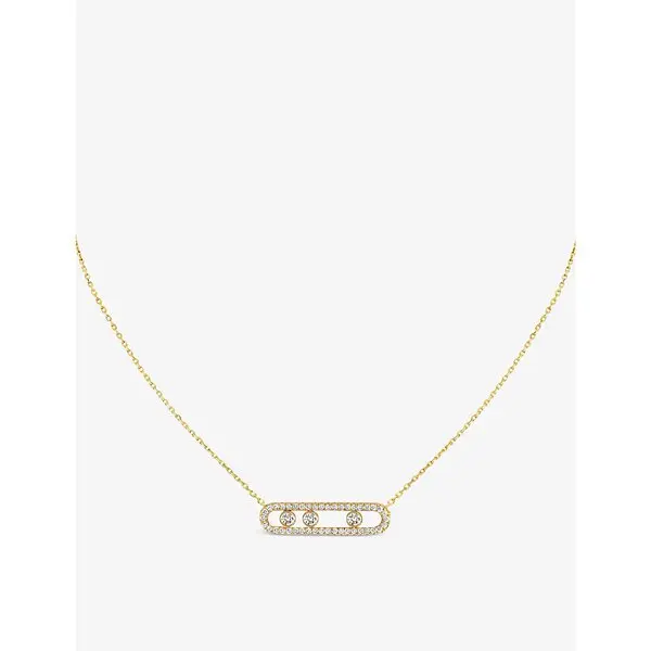 Messika Move Pavé Diamond And 18ct Gold Necklace - Yellow