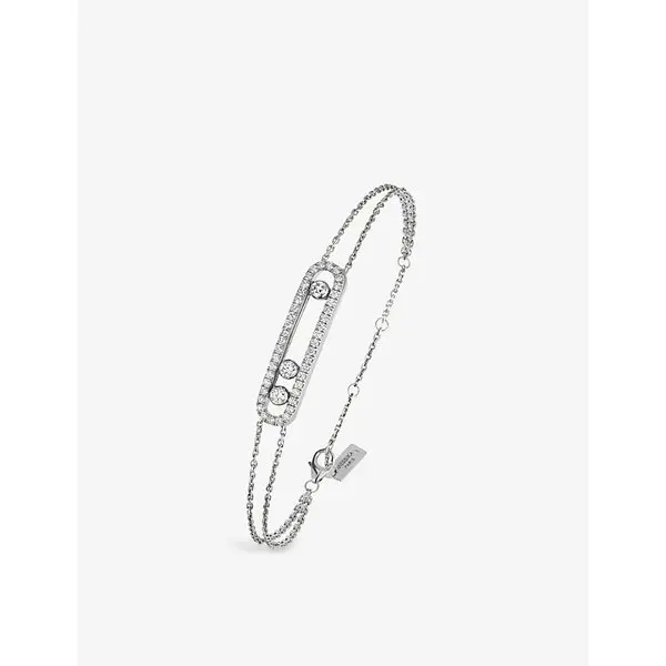 Messika Move 18ct White-gold And Pavé Diamond Bracelet - White Gold