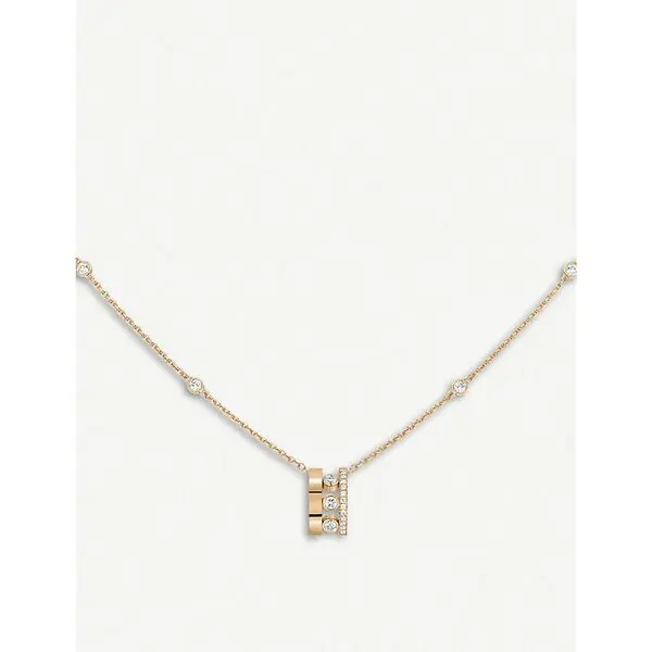 Messika 18ct Rose Gold And Diamond Move Romane Necklace - Pink Gold