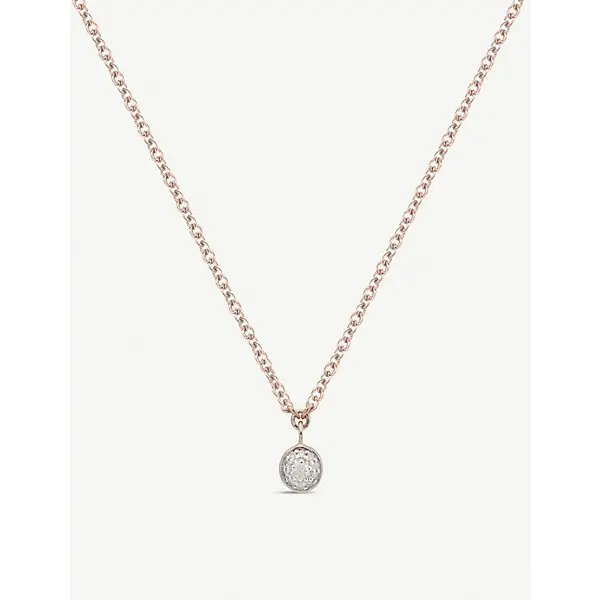 Monica Vinader Fiji Tiny Diamond Necklace - Rose Gold
