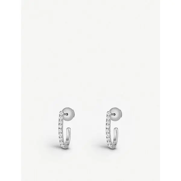 Messika Gatsby Diamond Hoop Earrings - White Gold
